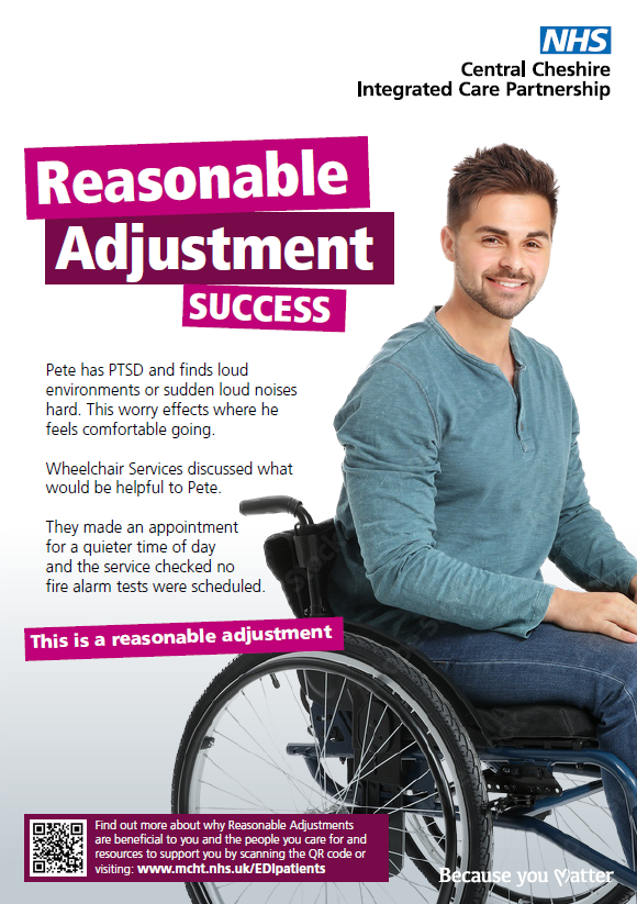Reasonable Adjustment Success - Swanlow Medical Centre